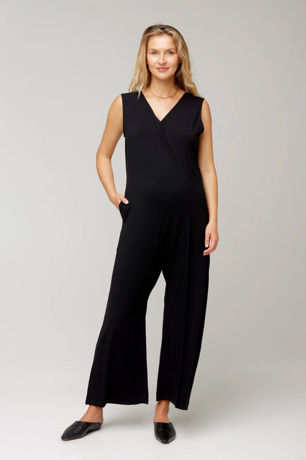 Nom Maternity Everyday Maternity Jumpsuit Black – For The Creators