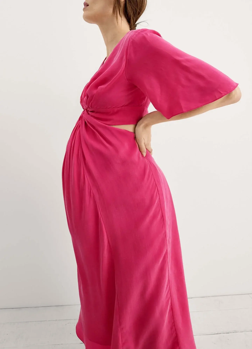 Hatch The Thea Maternity Dress Fuchsia Pink – For The Creators